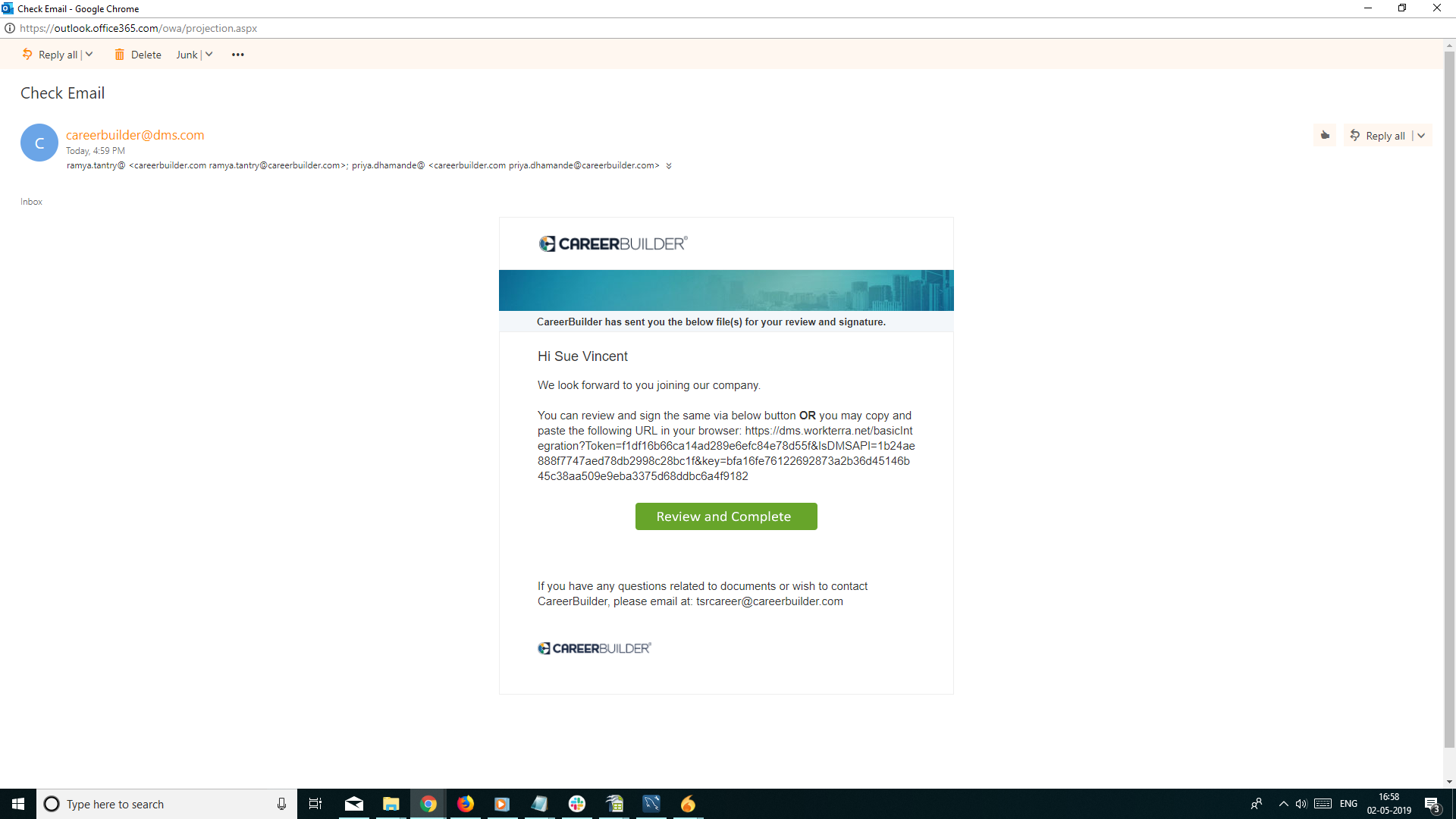 Dms 1275 Dms Candidate Email Issues Workterra Jira